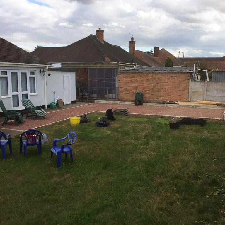 50m² Black X-Grid Gravel Patio Customer Installation