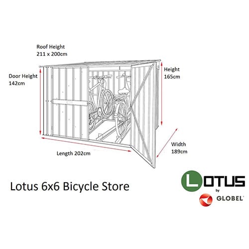 Bike Store - 6'x6' Metal Lotus Bicycle Store