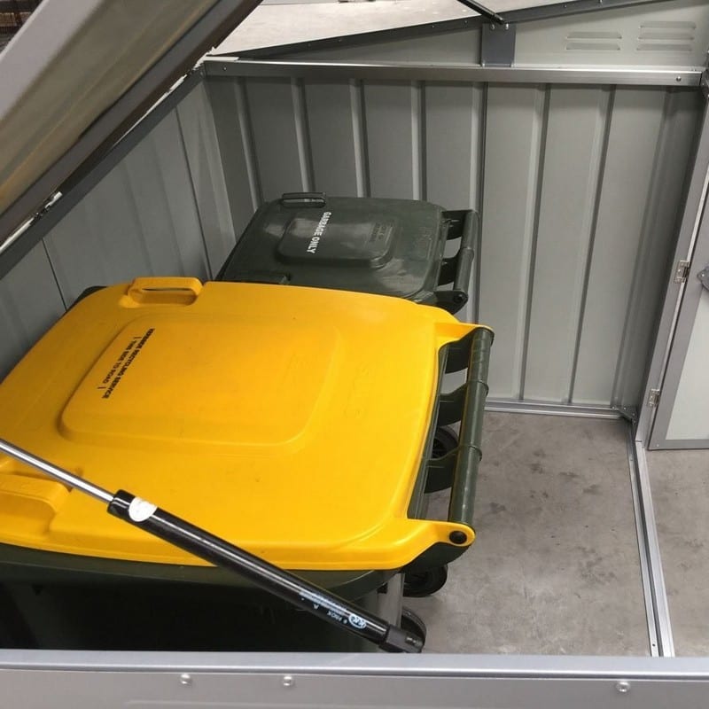 Wheelie Bin Storage | 6'x3' Lotus Metal Bin Store
