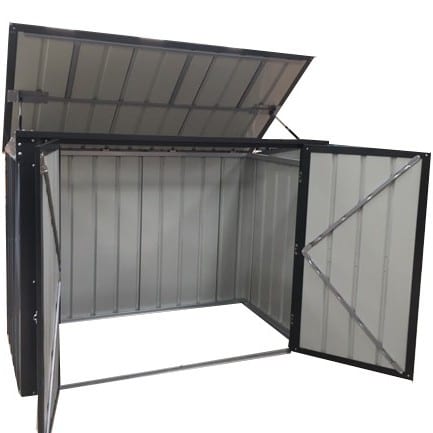 Wheelie Bin Storage | 6'x3' Lotus Metal Bin Store