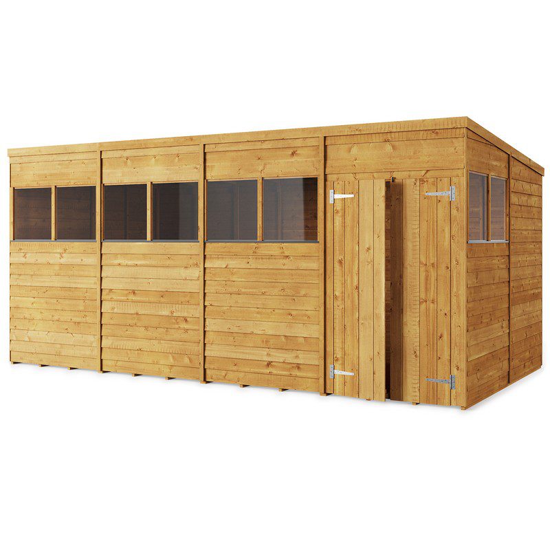 Overlap 16x8 Windowed Pent Shed | The Garden Range